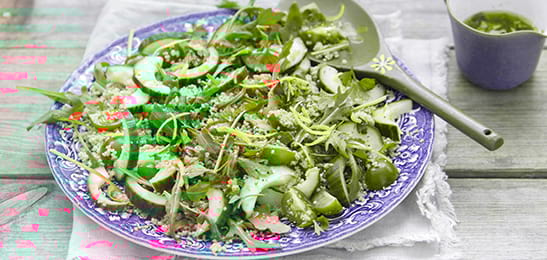 Couscoussalade met komkommer en tomaat