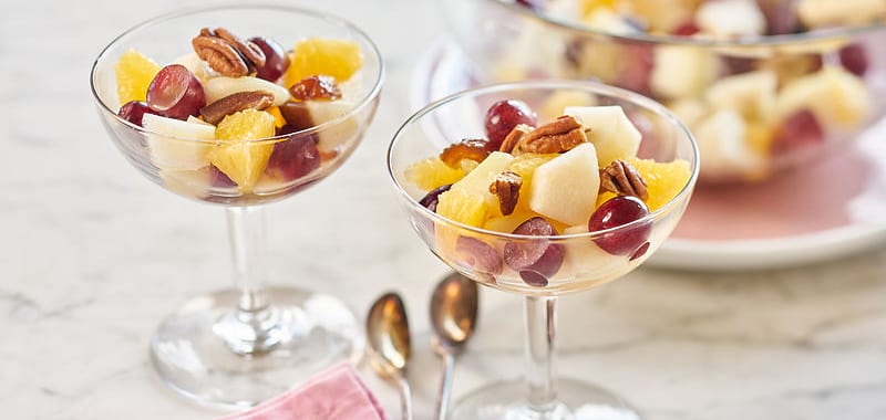 Fruitsalade met oranjebloesem